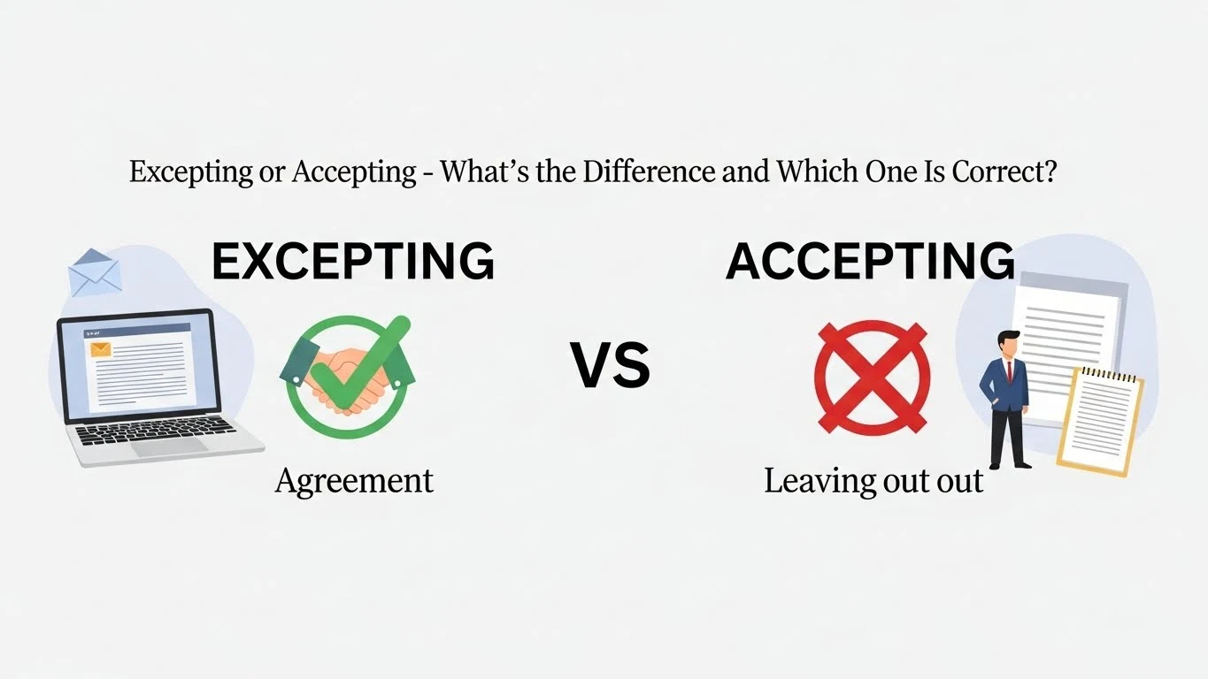 Excepting or Accepting:Meaning,Difference,Which one is correct