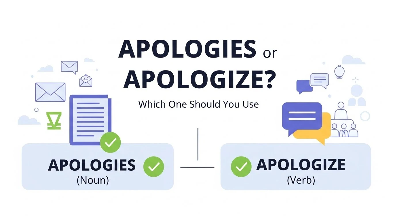 Apologies or Apologize:Difference and Which One Correct?