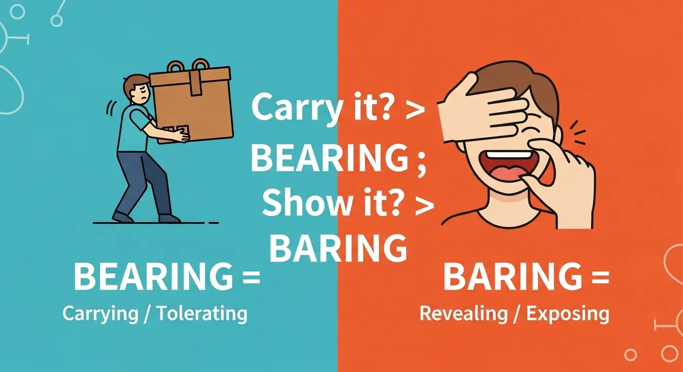 Bearing or Baring? Learn the Difference with Real Life Examples