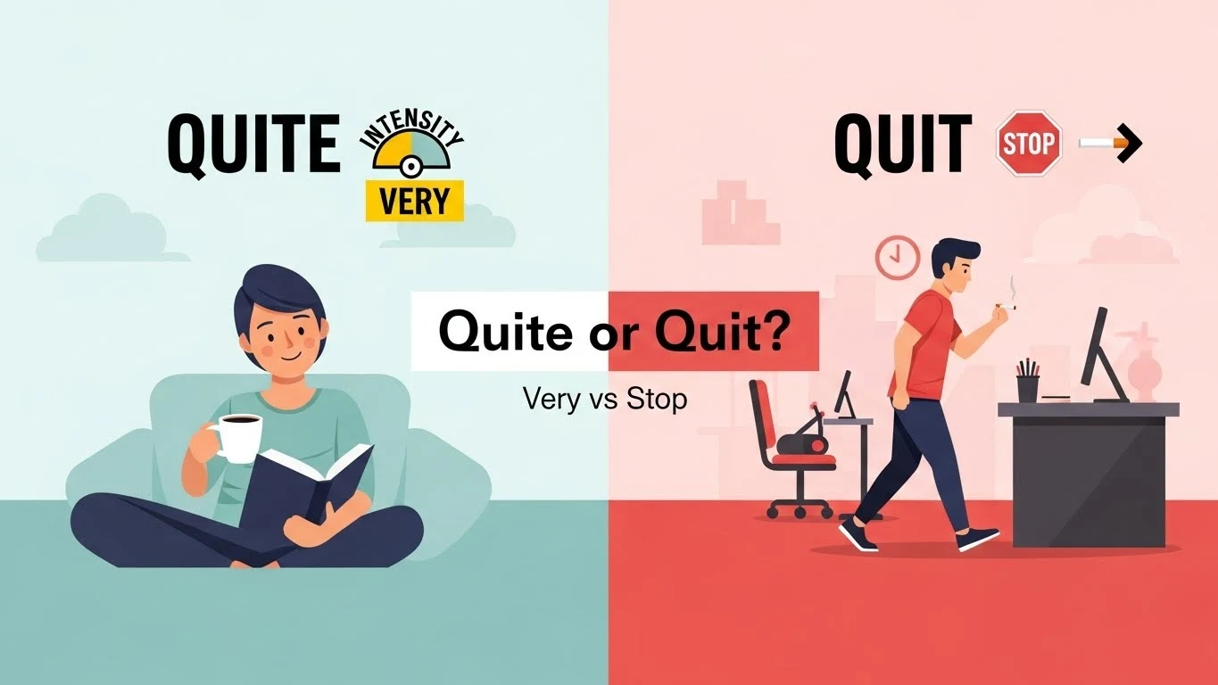 Quite or Quit : Difference and Which One Should You Use?