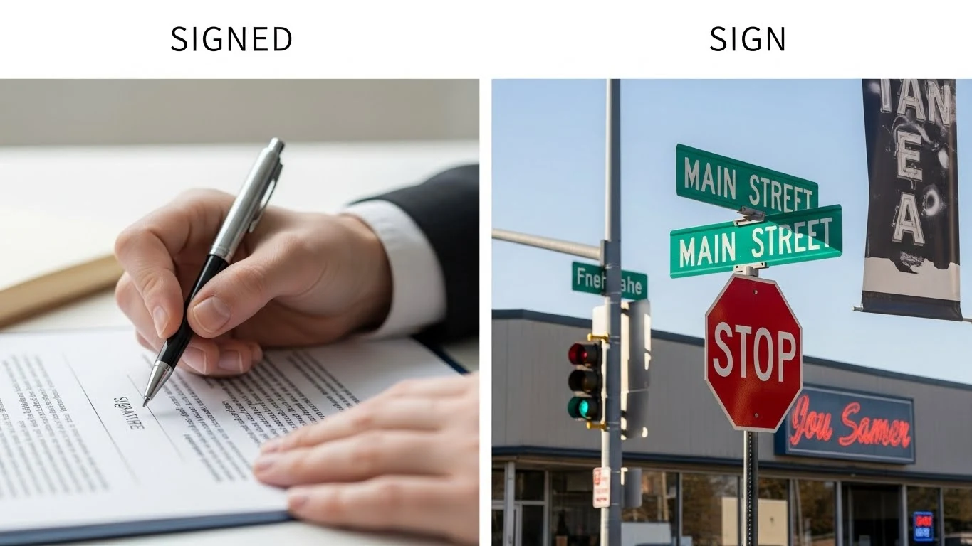 Signed vs Sign: Correct Usage, Meaning, and Common Mistakes