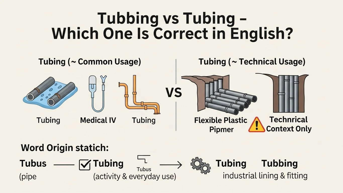 Tubbing vs Tubing: Which One Is Correct in English?