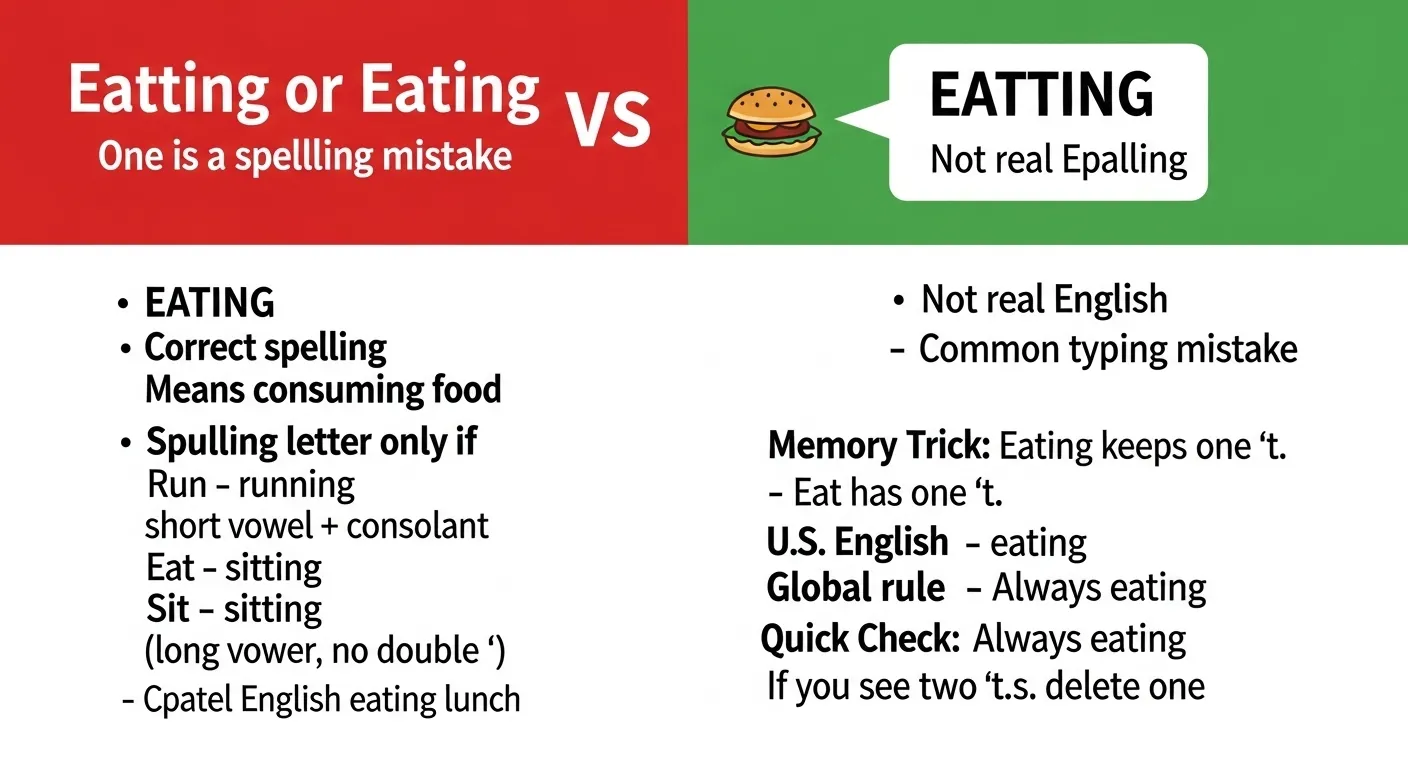 Eatting or Eating? The Correct Spelling Explained Clearly in 2026