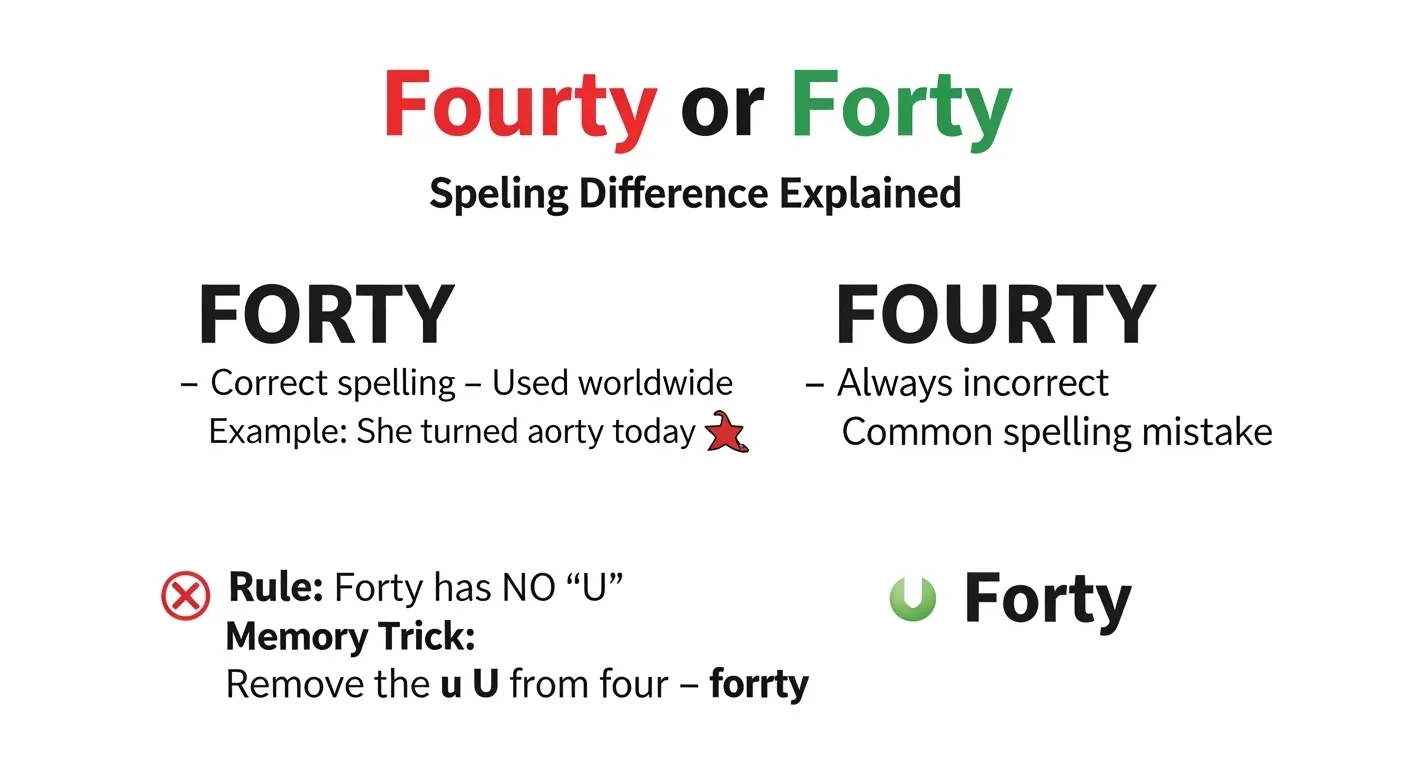 Fourty or Forty: A Quick Rule to Remember the Right Spelling